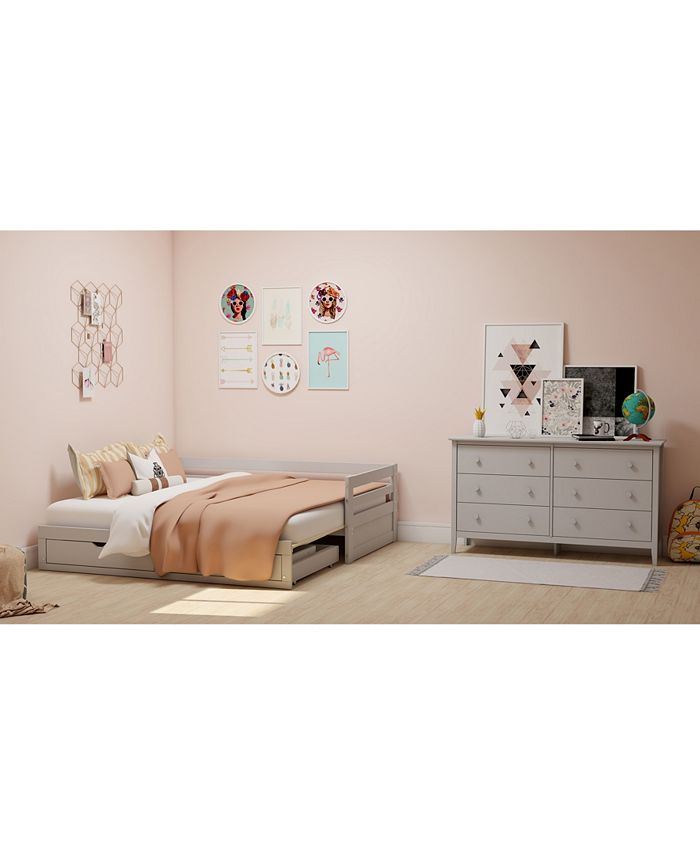 Alaterre Furniture Jasper Twin To King Extending Day Bed with Storage ...