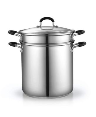 Cook N Home 12 Quart 4-Piece Stainless Steel Pasta Cooker Steamer ...