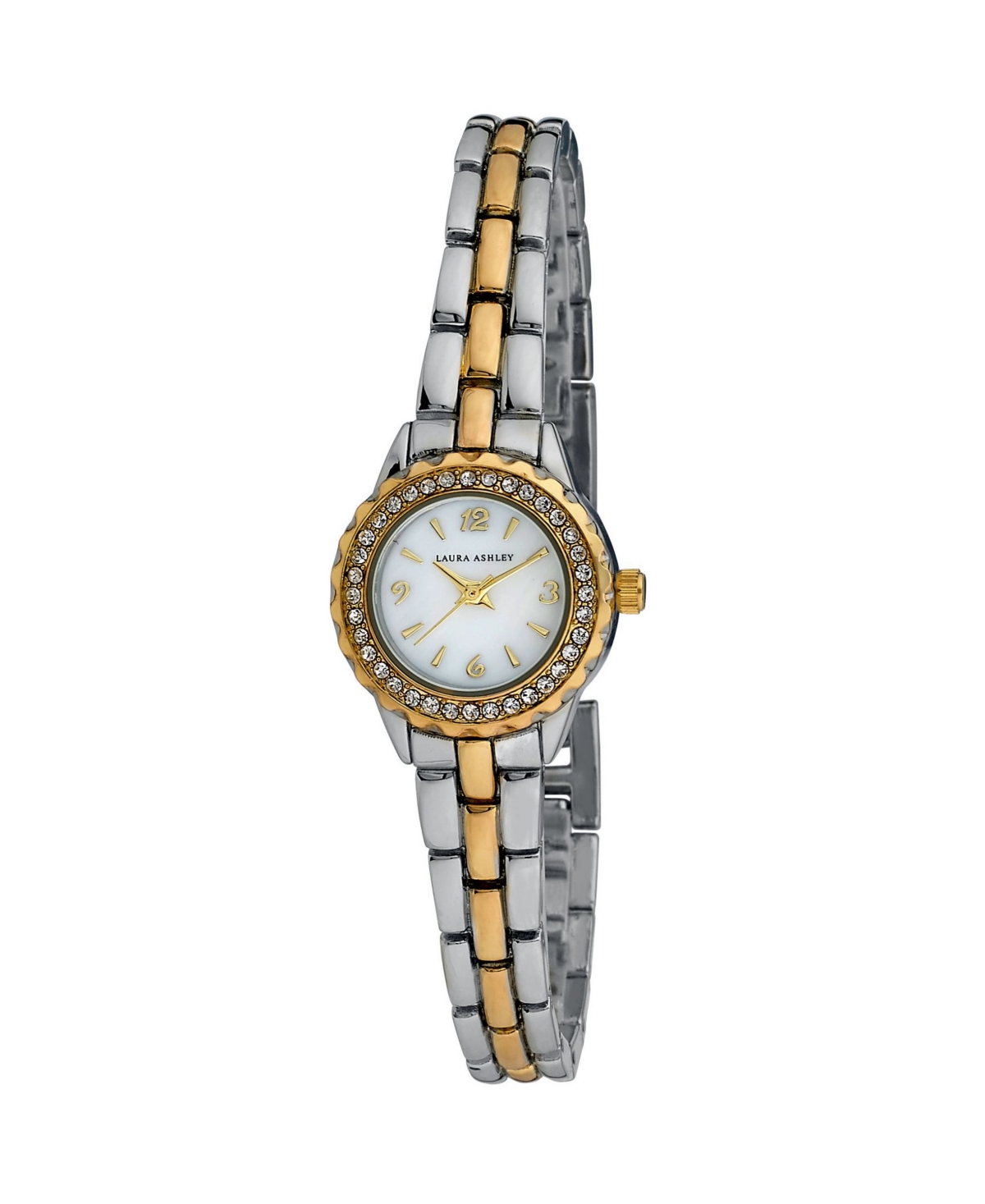 Click here for Laura Ashley Womens Mini Link Crystal Bezel Pink M... prices