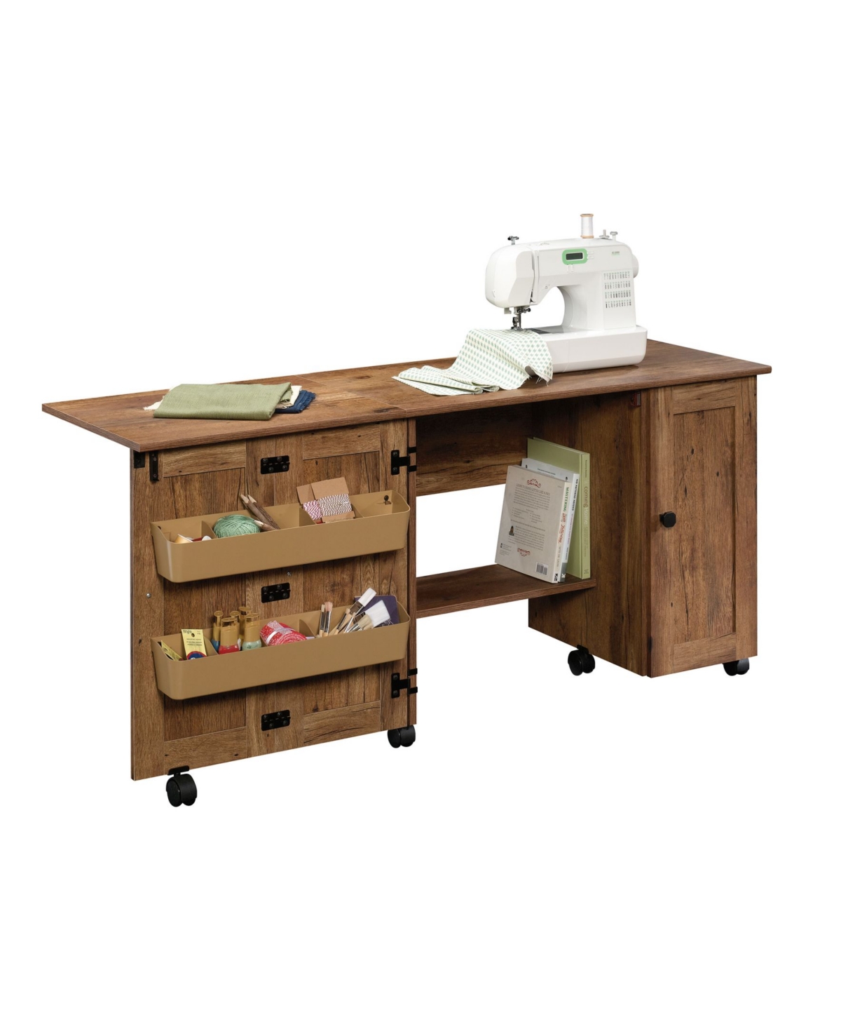 Click here for Sauder Sewing Craft Cart - Vintage oak prices