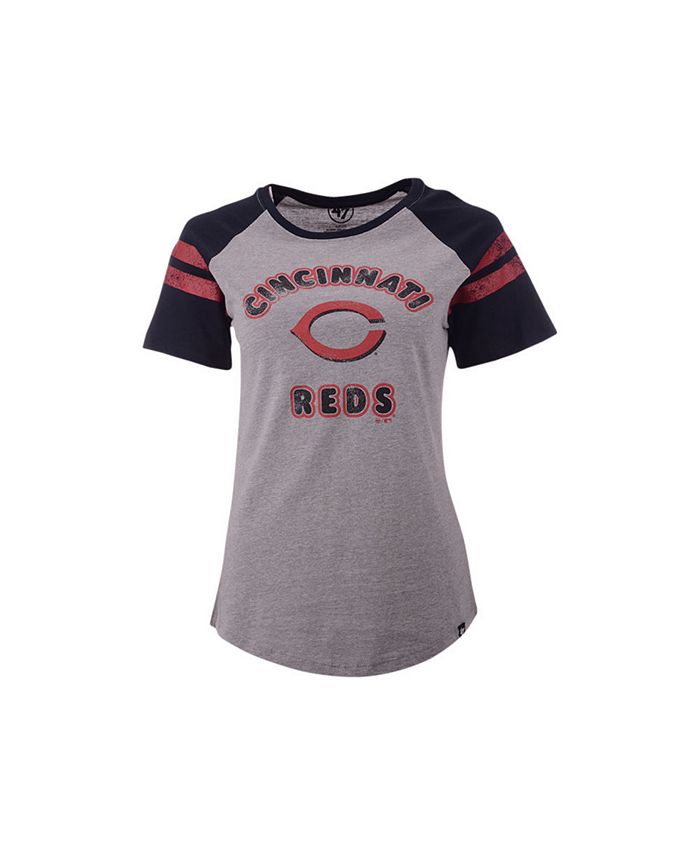 '47 Brand Women's Cincinnati Reds Fly Out Raglan T-shirt - Macy's