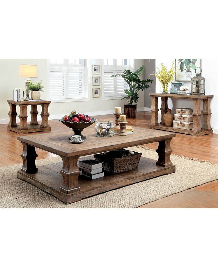 Furniture of America Belassio Wooden Panel End Table - Macy's