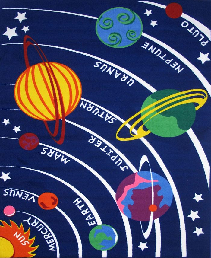 Fun Rugs Fun Time Solar System 19" x 29" Area Rug - Macy's