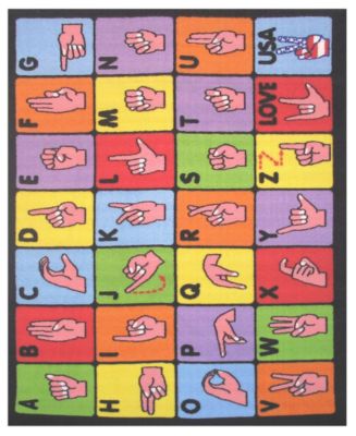 Fun Rugs Fun Time Sign Language 19" x 29" Area Rug - Macy's