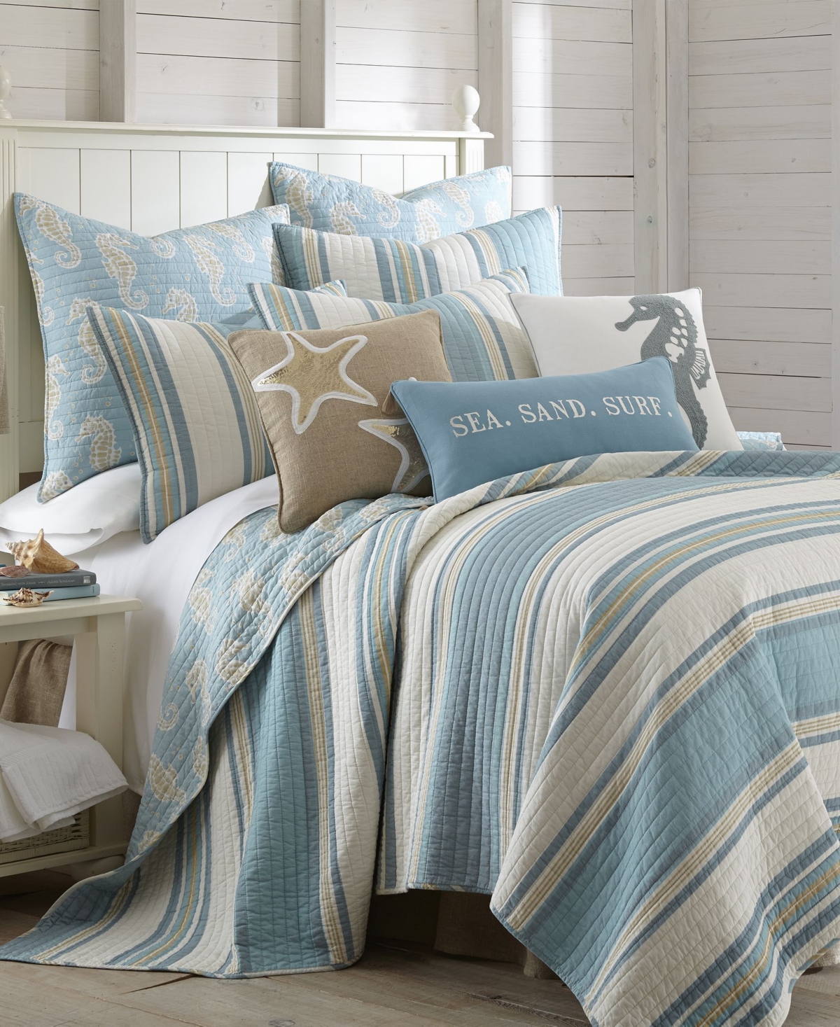 Click here for Levtex Maui Stripe Reversible 2-Pc. Quilt Set  Twi... prices