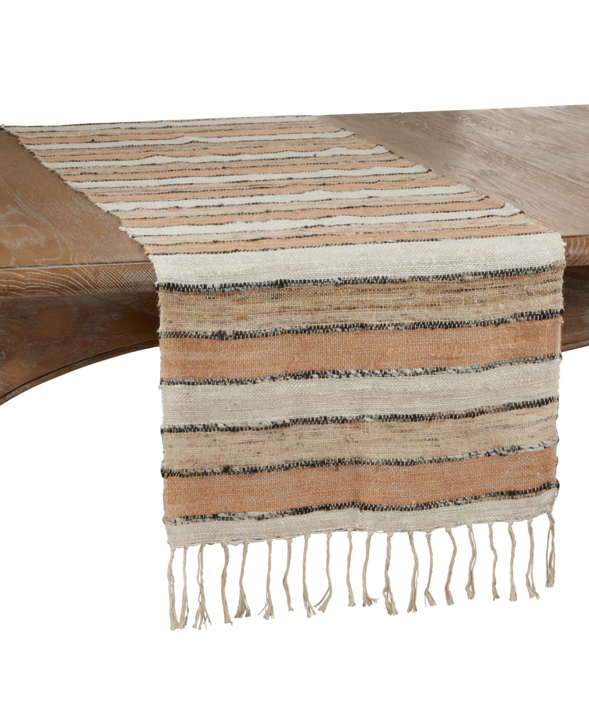 Click here for Saro Lifestyle Striped Runner - Tan prices