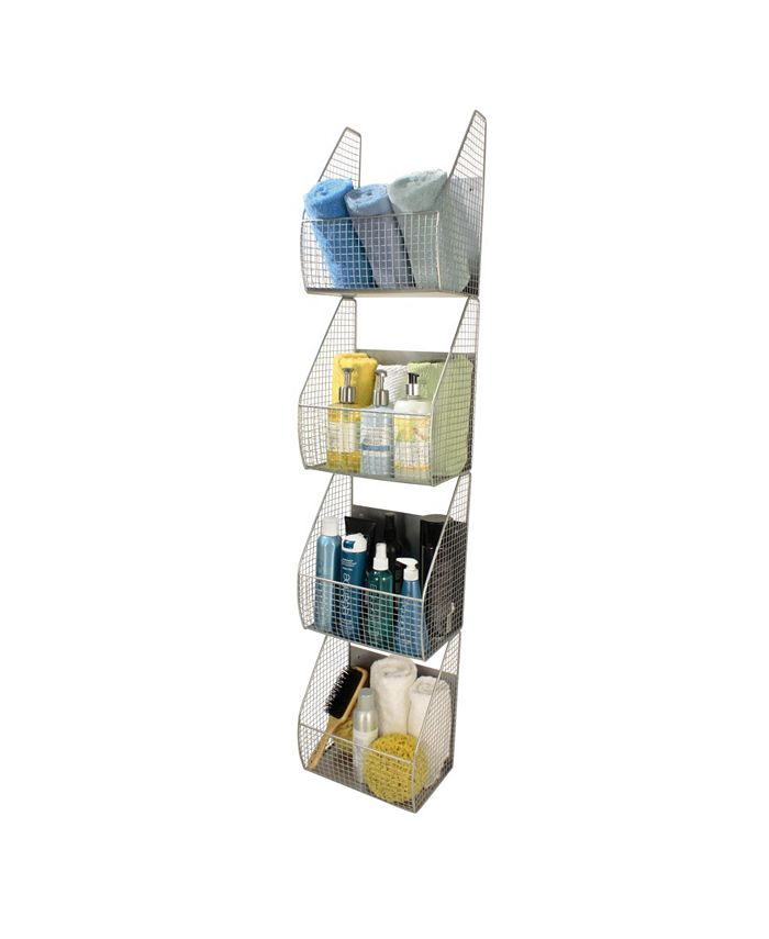 Spectrum Wall Mount 4-Tier Vertical Basket Rack - Macy's