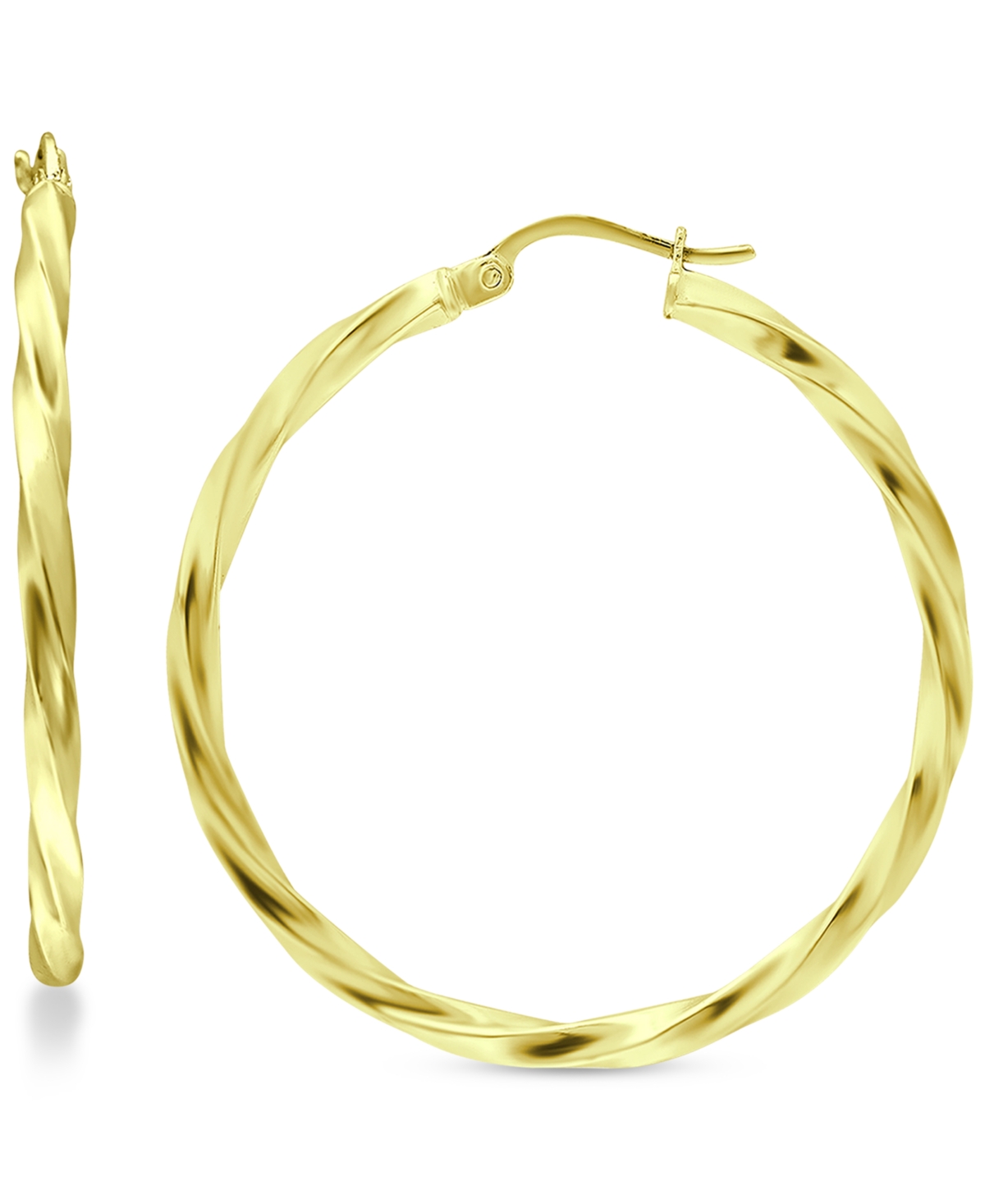 Click here for Giani Bernini Large Twist Hoop Earrings in 18k Gol... prices