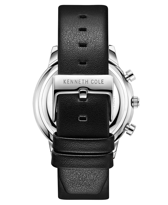 Kenneth Cole New York Men's Multifunction Dual Time Silver-tone ...