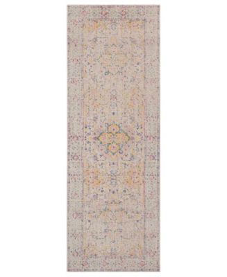 CLOSEOUT! Amer Rugs Eternal ETE-2 Ivory 2'7" x 7'6" Runner Rug - Macy's