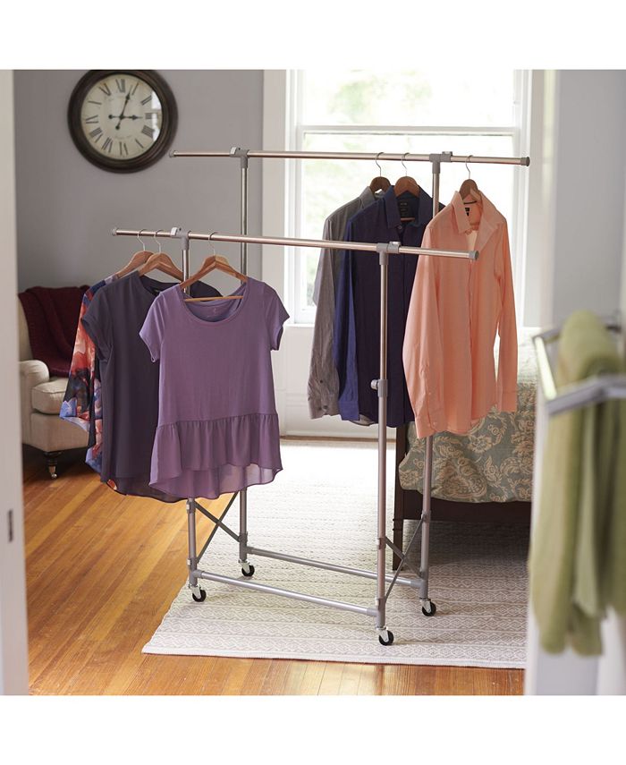 Household Essentials Household Essential Folding Garment Rack with ...
