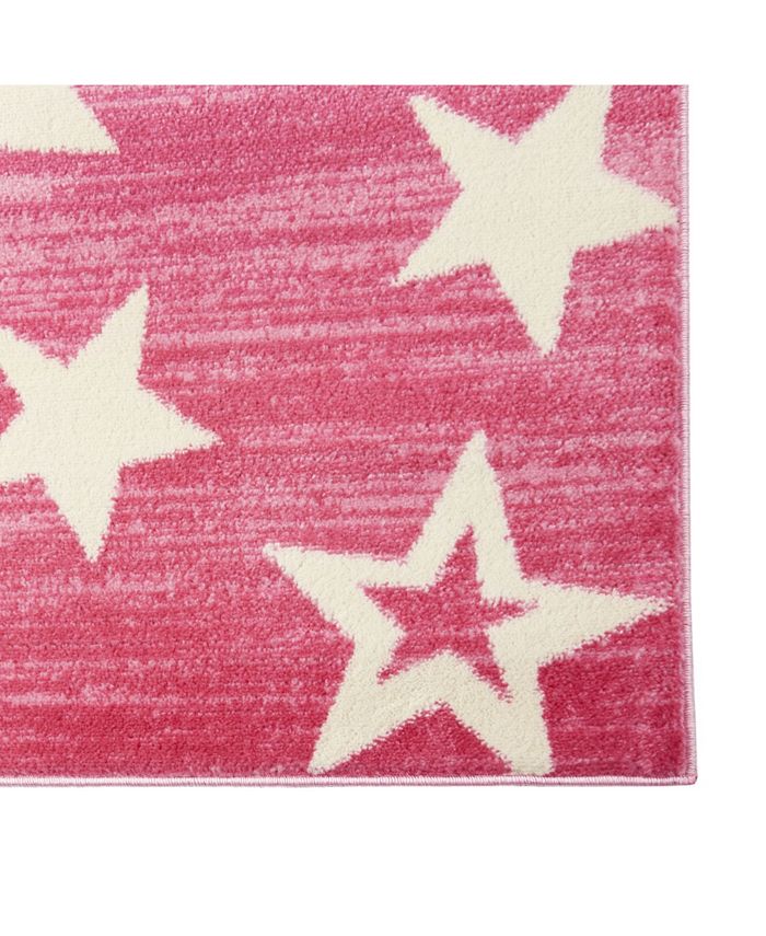 Global Rug Designs Recess Stars Pink 1'1" x 2'11" Area Rug - Macy's