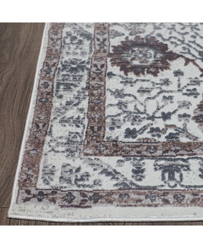 Nicole Miller Kenmare Celeste 4-6037-48 Gray 2'2" x 7'2" Runner Rug ...