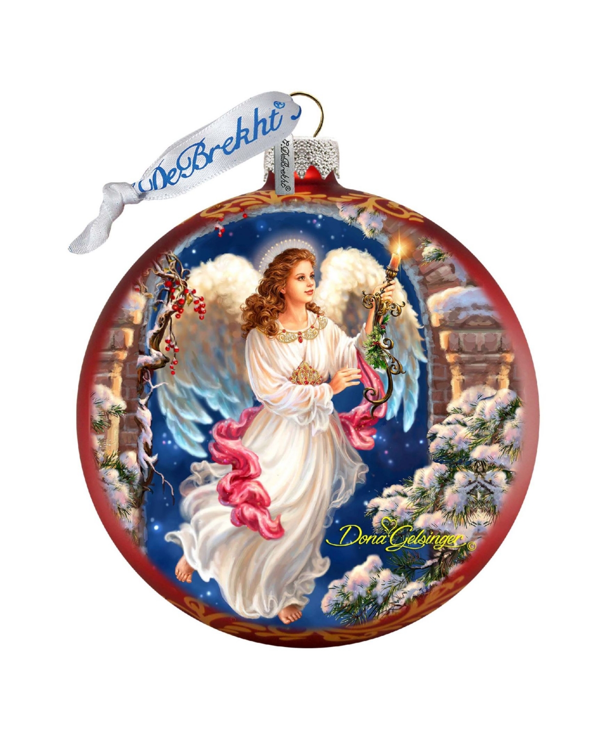 Click here for G.DeBrekht Angel in The Arch Glass Ornament Limite... prices