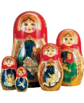 G.DeBrekht Nativity Story 5 Piece Russian Matryoshka Wooden Nested ...
