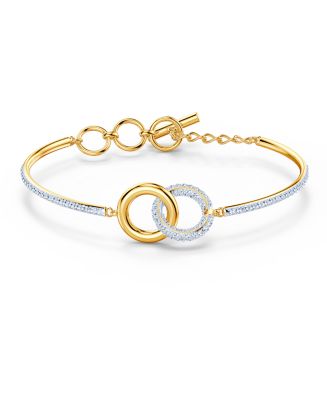 Swarovski Crystal Interlink-Ring Bangle Bracelet - Macy's