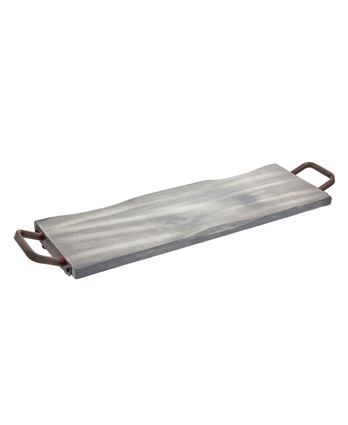 Click here for Godinger Grey Wash Wood & Metal 26 Rectangular Tra... prices