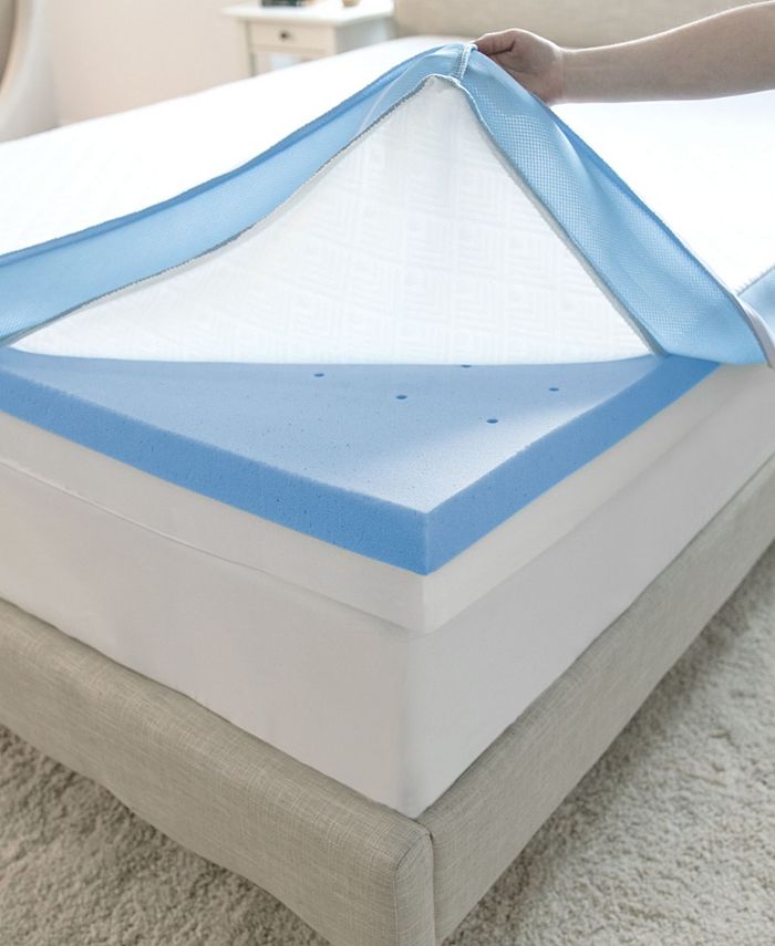 SensorPEDIC 4" Supreme Gel Cooling Transcend Bed Topper Queen - Macy's
