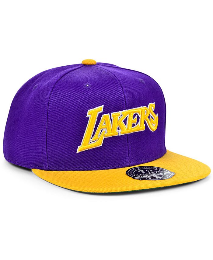 Mitchell & Ness Los Angeles Lakers Wool 2 Tone Fitted Cap - Macy's
