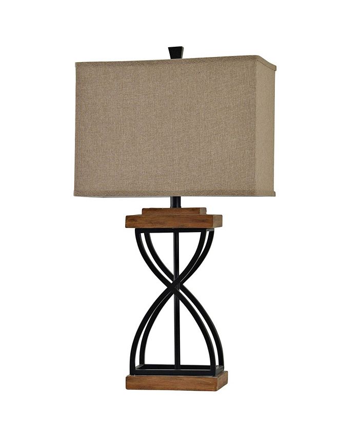StyleCraft Home Collection StyleCraft Hardback Fabric Shade Table Lamp ...