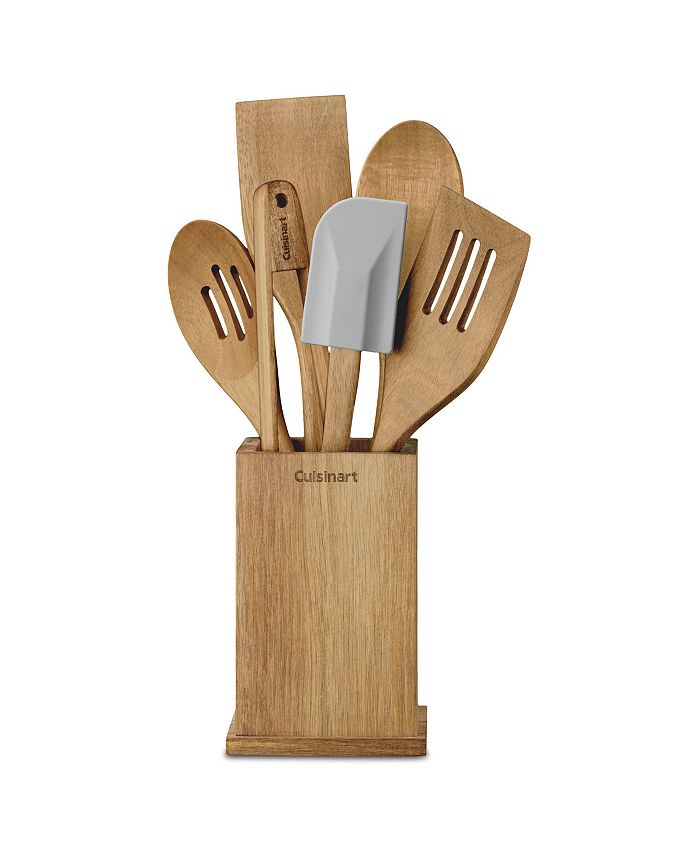 Cuisinart Acacia 7-Pc. Utensil & Crock Set - Macy's
