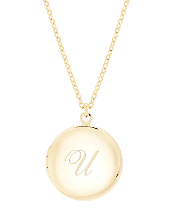 brook & york 14K Gold Plated Isla Initial Long Locket Necklace - Macy's