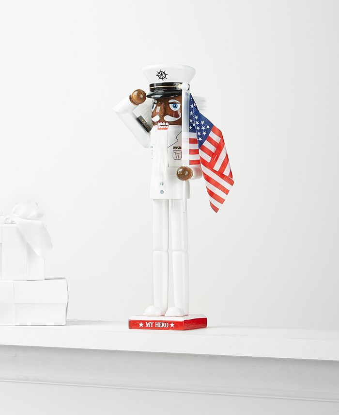 Holiday Lane African American Navy Nutcracker, Created for Macy's - Macy's