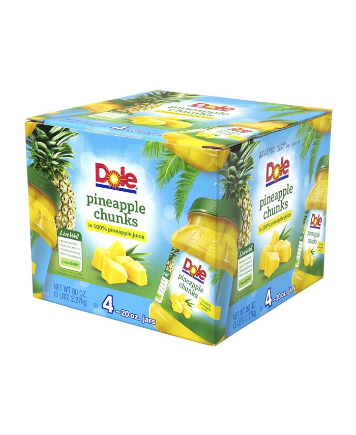 Dole Pineapple Chunks in Juice, 20 oz, 4 Count - Macy's