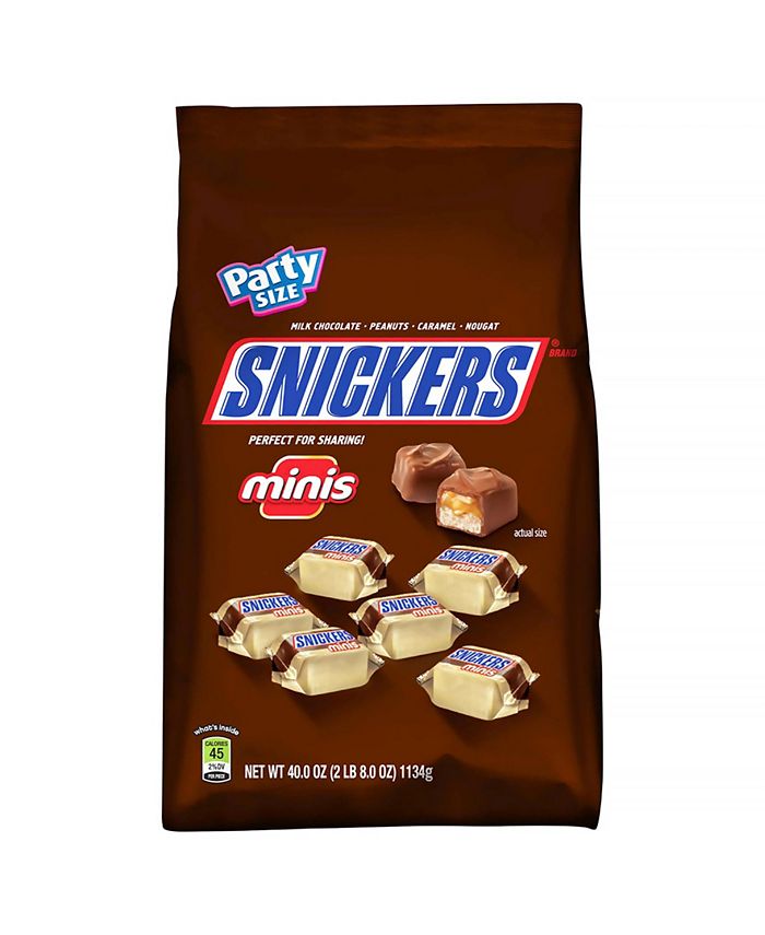 Snickers Minis Size Chocolate Candy Bars 40 oz Bag, 2 Pack - Macy's