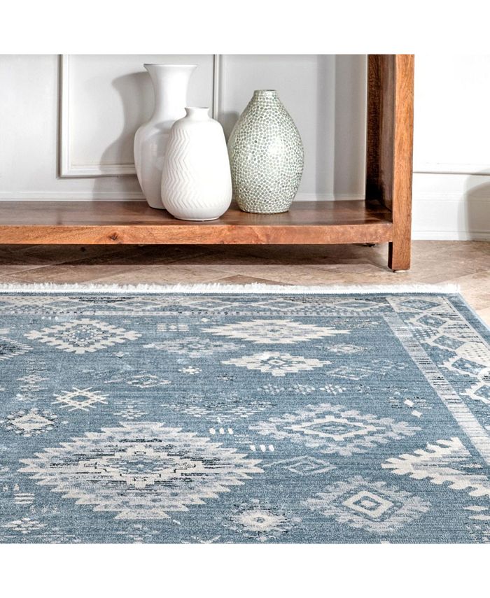 nuLoom Maida DCRS01B Blue 5' x 8' Area Rug - Macy's