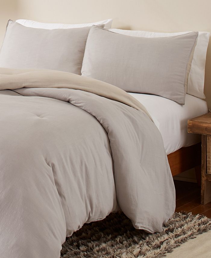 ED Ellen Degeneres Washed Cotton Twin 3 Piece Comforter Set - Macy's