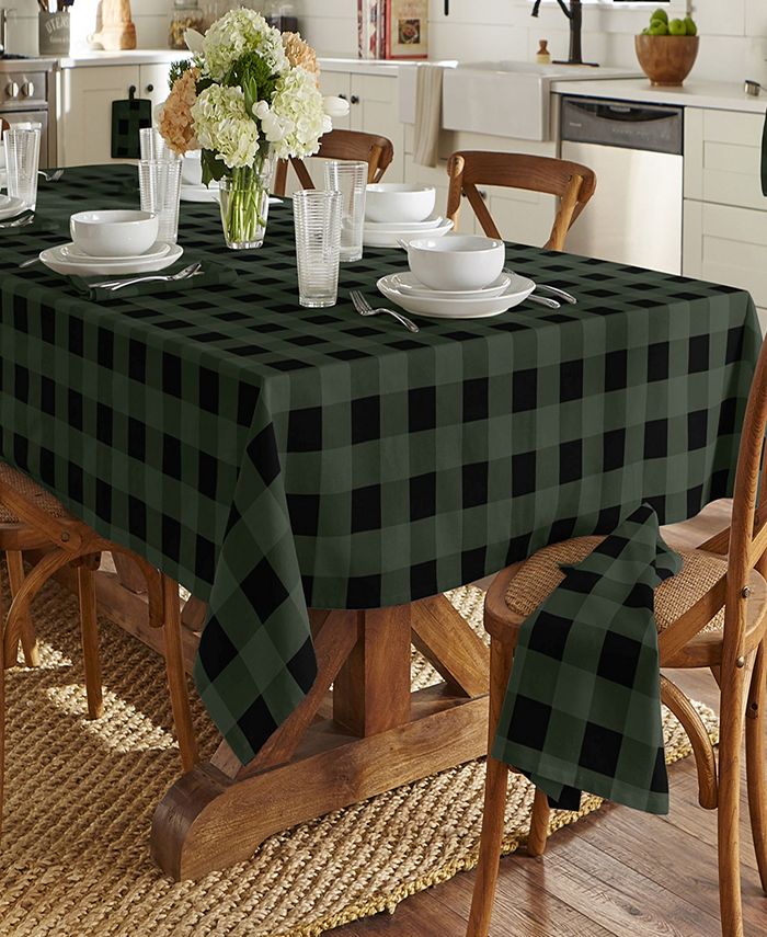 Elrene Farmhouse Living Holiday Buffalo Check Tablecloth 60"x 102" - Macy's