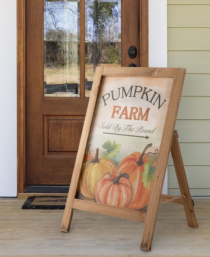 Glitzhome 24" Fall Wooden Porch Sign or Standing Decor - Macy's