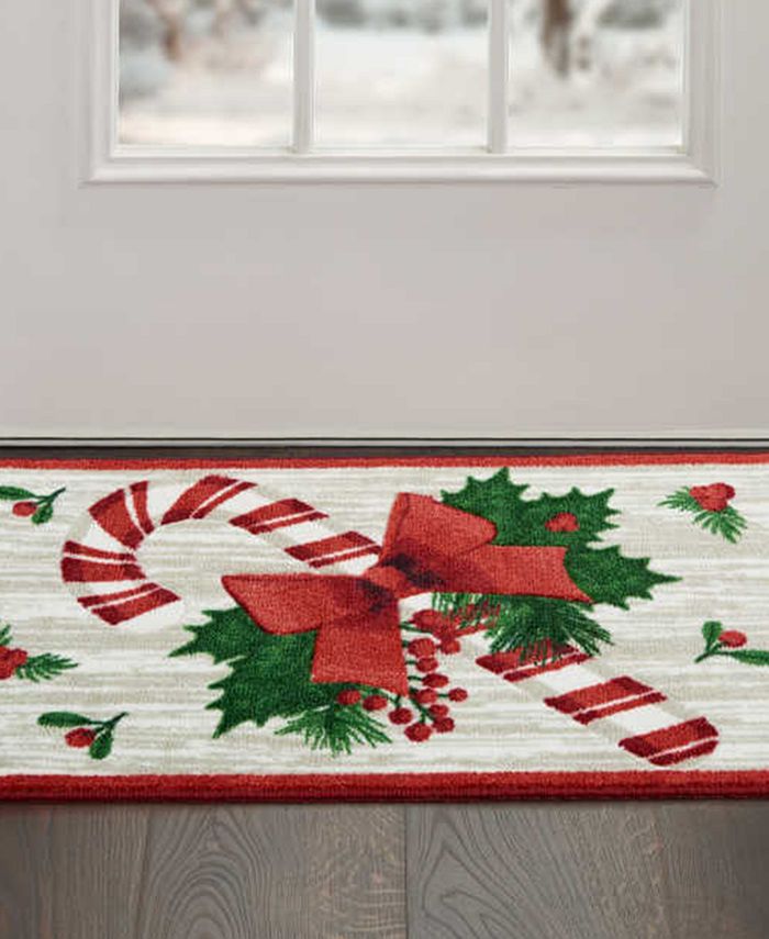 Nourison Holiday Candy Cane 18" x 30" Accent Rug - Macy's