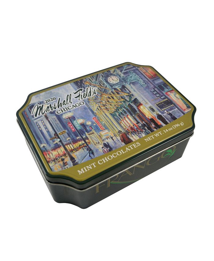 Frango Chocolates Marshall Field's Holiday Clock Tin Milk Mint ...