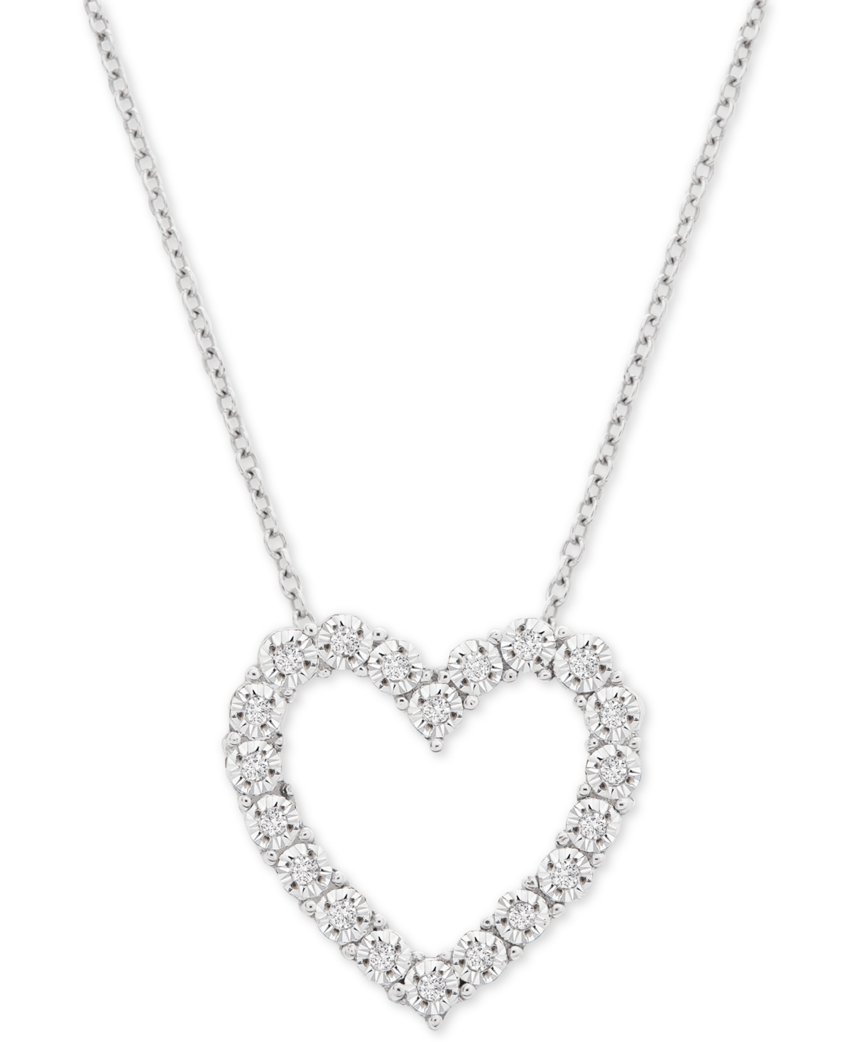 Click here for Diamond Heart 18 Pendant Necklace (1/10 ct. t.w.)... prices