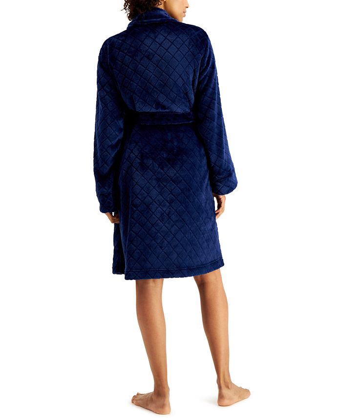 Charter Club Short Carved-Diamond Cozy Robe, Created for Macy's - Macy's