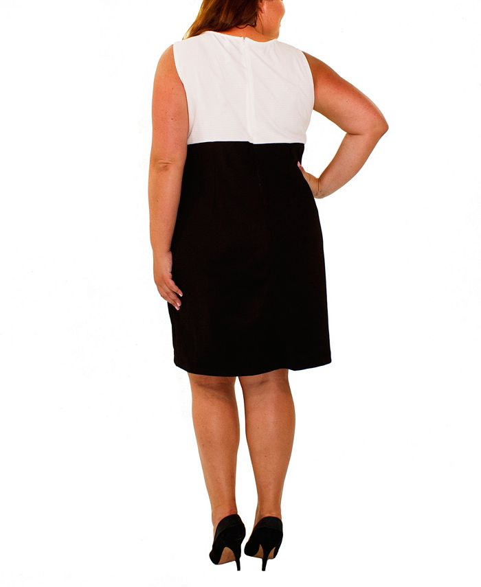 NY Collection Women's Plus Size Elbow Sleeve Jacket and Color blocked ...