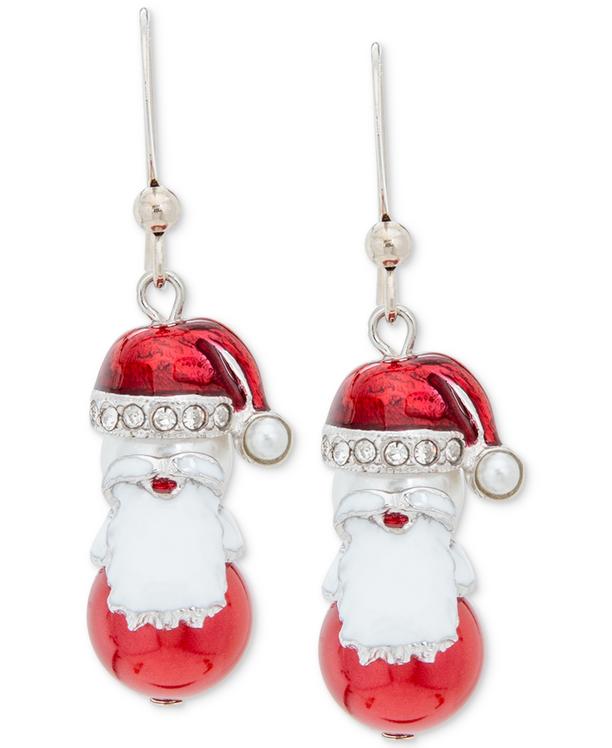 Click here for Holiday Lane Silver-Tone Pave & Imitation Pearl Sa... prices