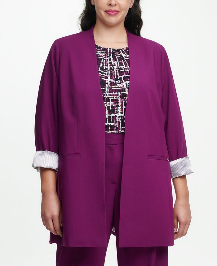 Calvin Klein Plus Size Topper Jacket - Macy's