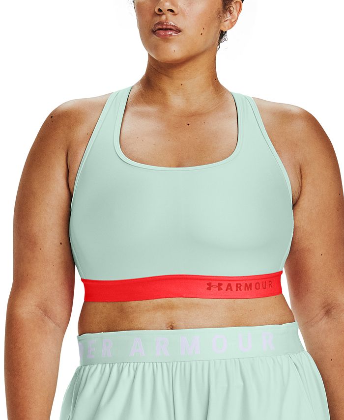 Under Armour Plus Size Armour® Mid Crossback Sports Bra - Macy's