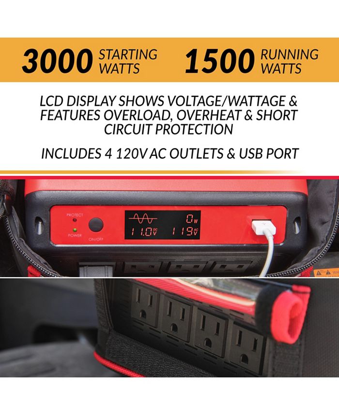 Handy Power X HPX1530INVCBLBG 1500W/3000W Power Source - Macy's