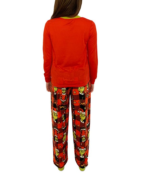 The Grinch Matching Girls Grinch 3pc Family Pajama Set & Reviews - Bras ...