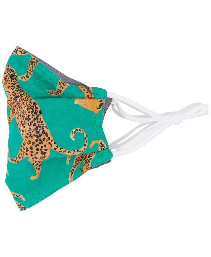 Echo 2-Pc. Cotton Solid & Prowling Ocelot-Print Mask Set - Macy's