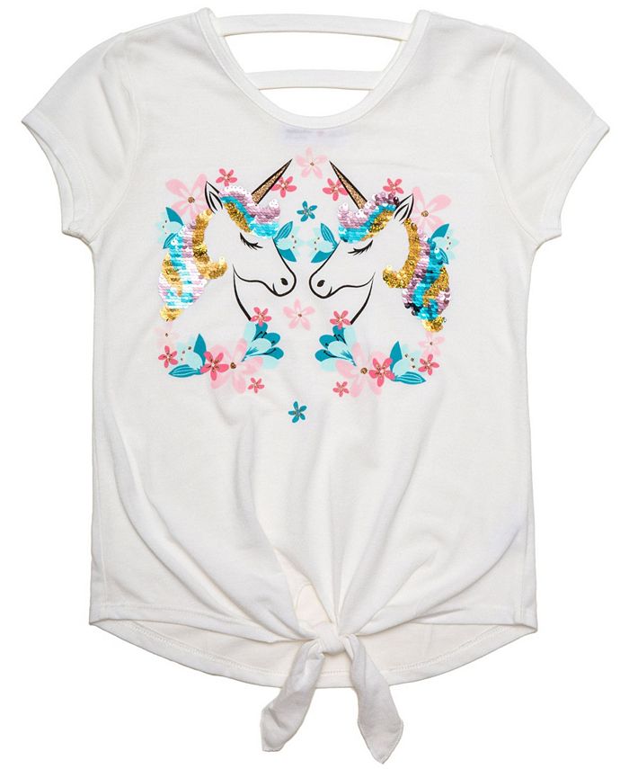 Beautees Girls 2 Unicorn Tee - Macy's