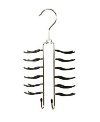 Sunbeam 6 Tier Chrome Plated Steel Tie Hanger with Built in Accessory ...