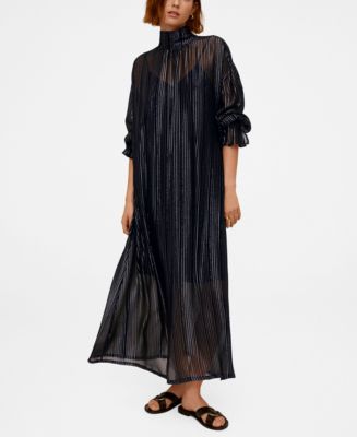 MANGO Women's Metallic Thread Dress - Macy's