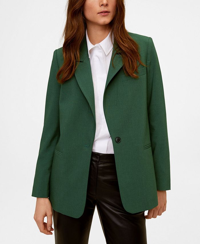 MANGO Women's Structured Button Blazer - Macy's