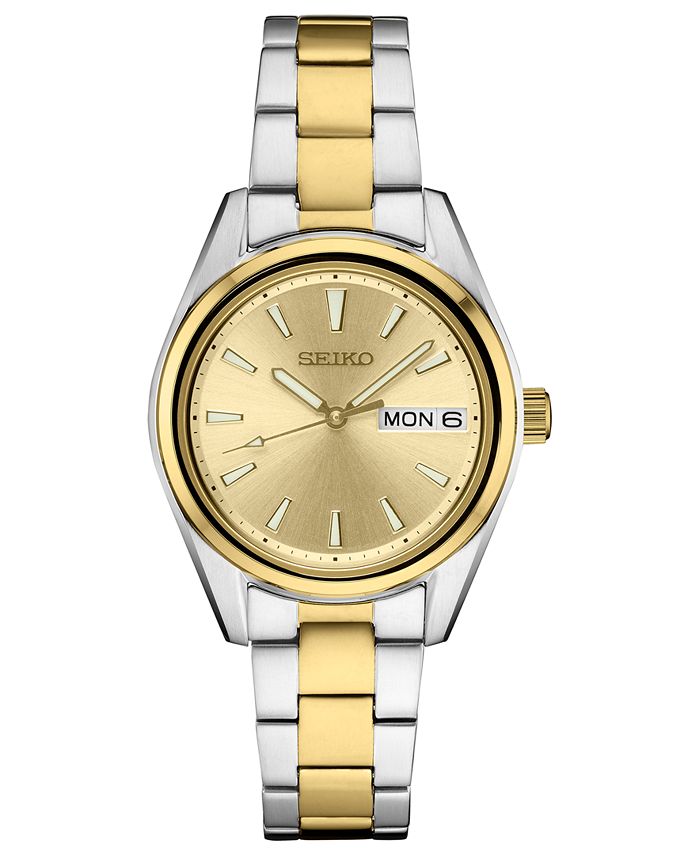 Seiko Women's Essential Two-Tone Stainless Steel Bracelet Watch 29.8mm ...