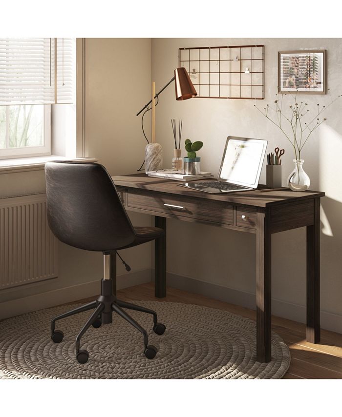Simpli Home Avalon Solid Wood Writing Office Desk - Macy's